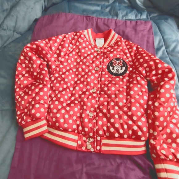 Disney | Jackets & Coats | Disney Minnie Mouse Bomber Jacket | Poshmark